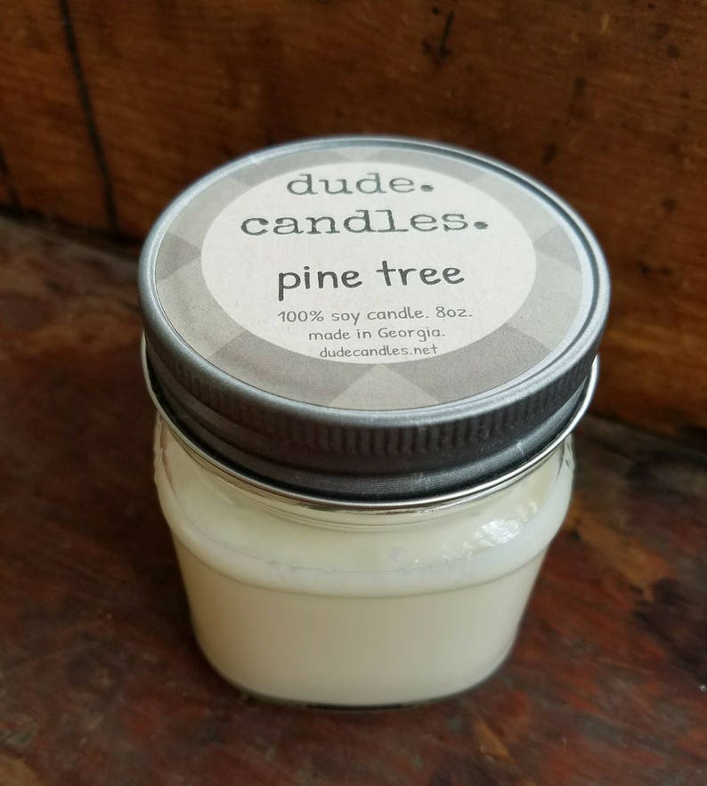 Pine Tree Candle. 8oz Soy Candle. Dude Candle. Man Candle. Mason Jar ...