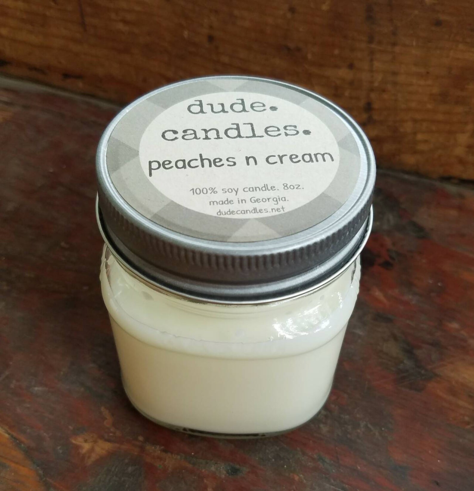 Peaches and Cream Candle. 8oz Soy Candle. Peach Candle. Vanilla Candle ...