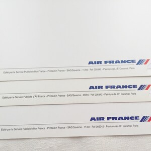 3, Vintage Air France Menu Cards, Paris Montreal Mexico, J F Daramat ...