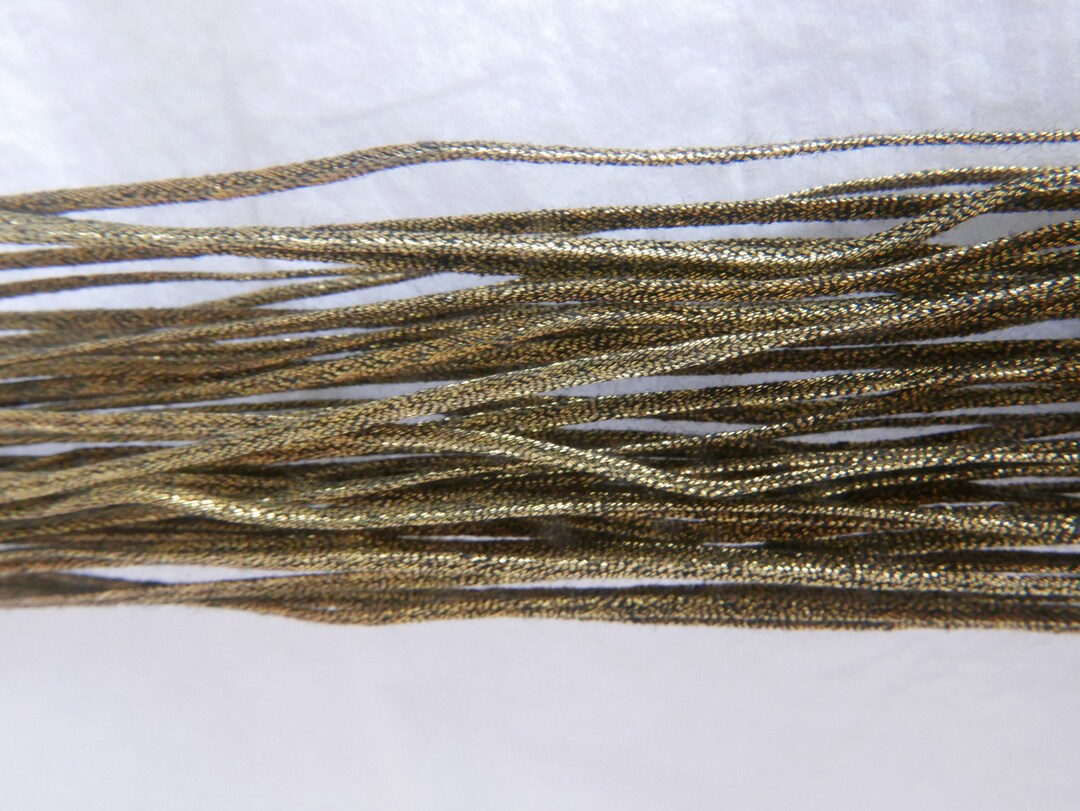 4 Yards, Vintage French Gold Metallic Cord Trim , Passementerie Gold ...