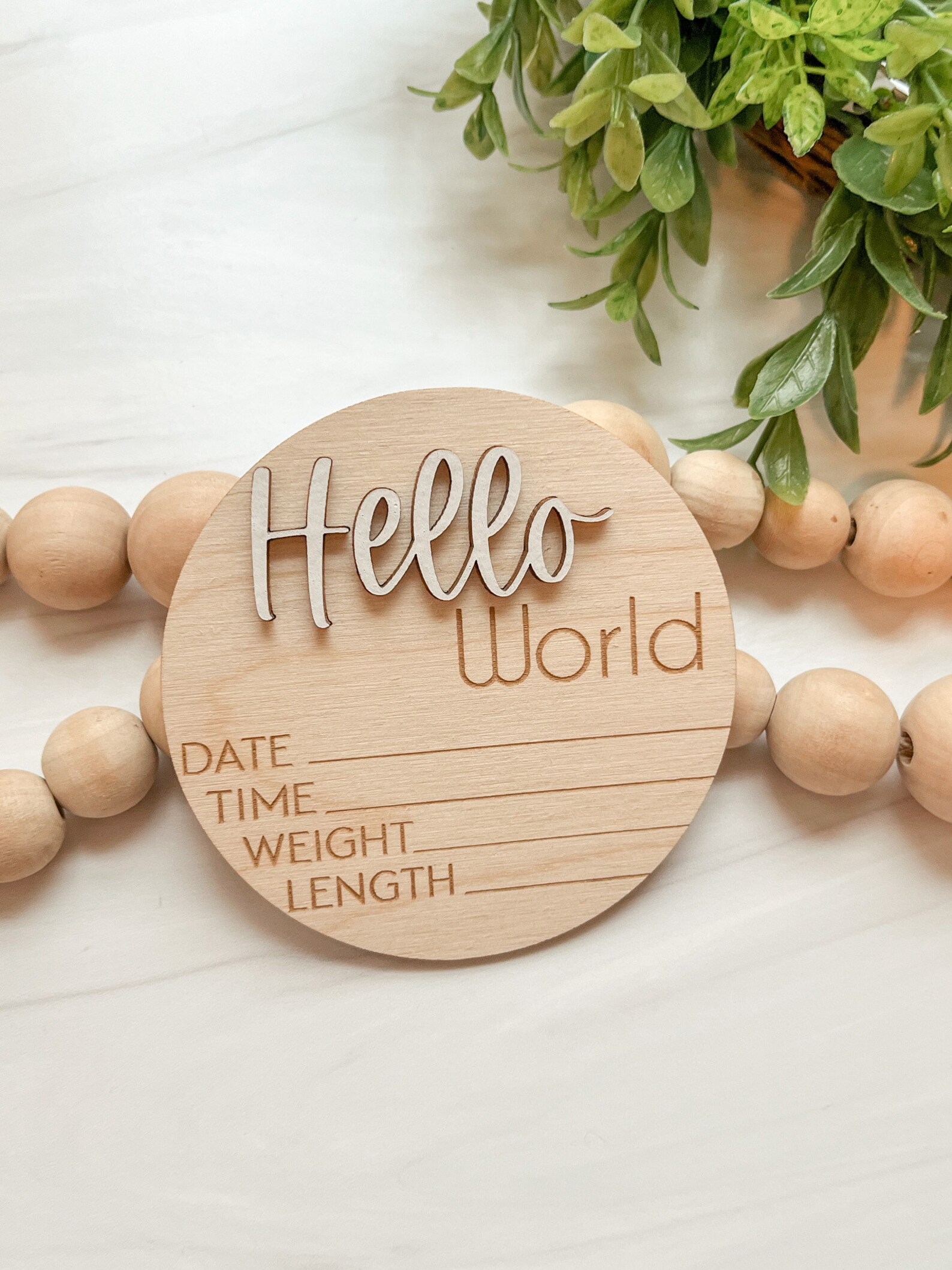 Hello World Baby Announcement Sign Baby Sign for Hospital - Etsy