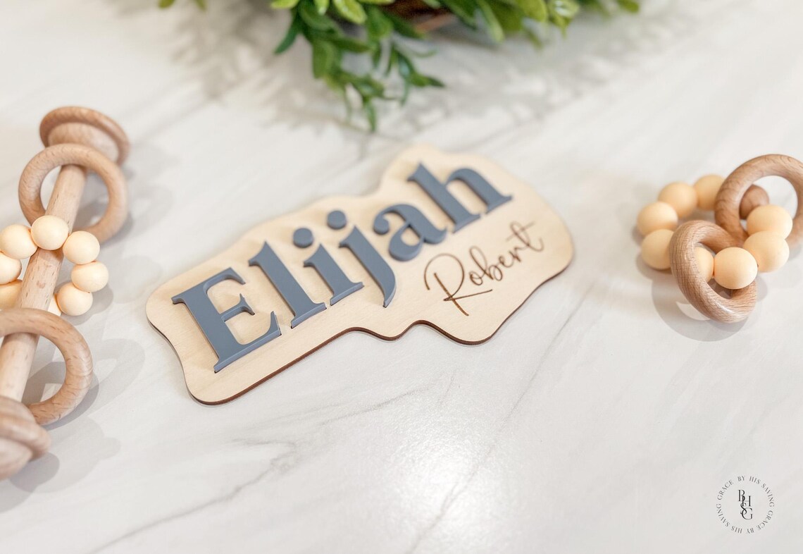 Baby Name Announcement Sign | Baby Name Sign for Hospital | Baby Name ...