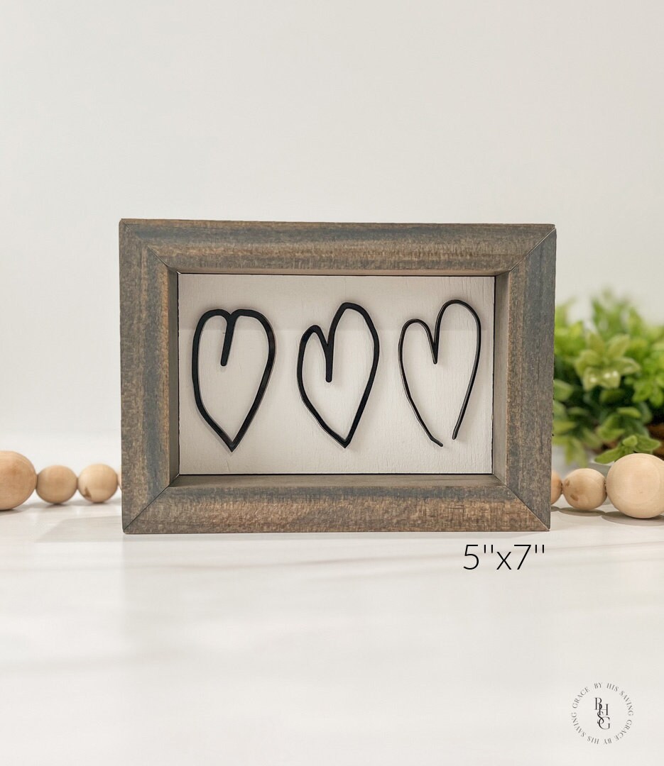 3D Hand-drawn Heart Sign | Custom Hand-drawn Sign | Custom Sign | Your ...
