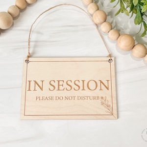 Double-sided Door Sign for Therapist | in Session Sign | Welcome Please ...