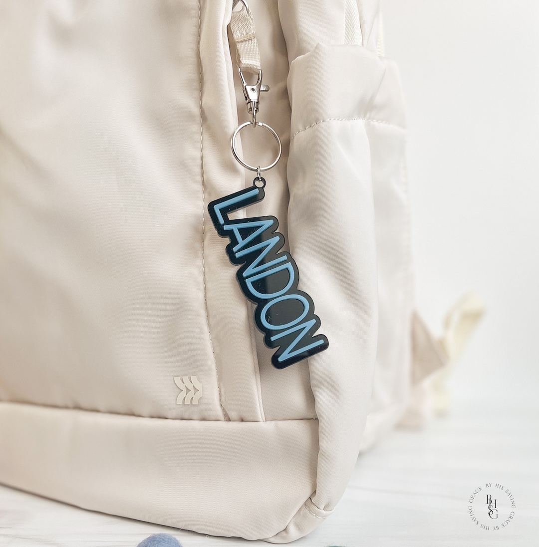 Personalized Name Keychain Keychain for Backpack Keychain for Lunch Bag ...