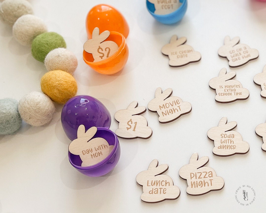 16 Laser Engraved Easter Egg Tokens | Egg Hunt Tokens | Gifts for ...