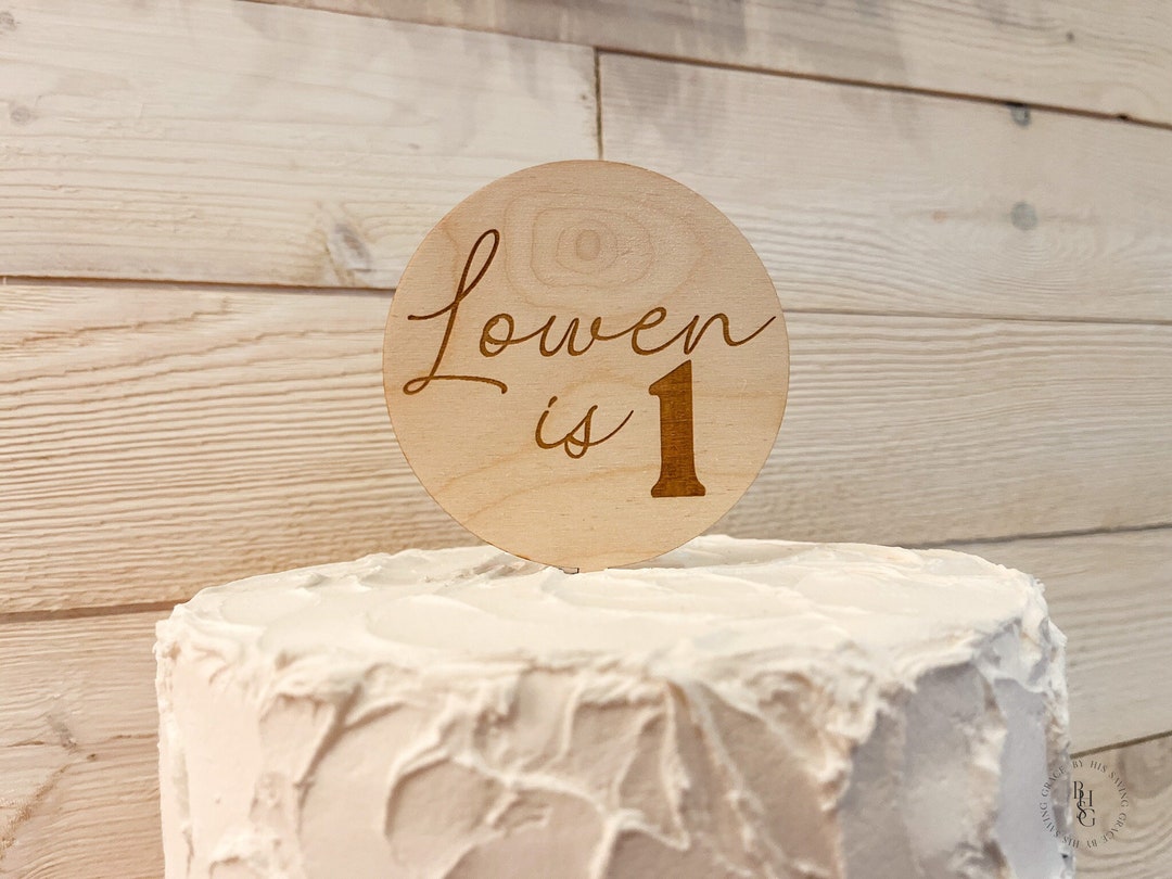 First Birthday Cake Topper 1st Birthday Cake Topper Wooden Cake Topper ...