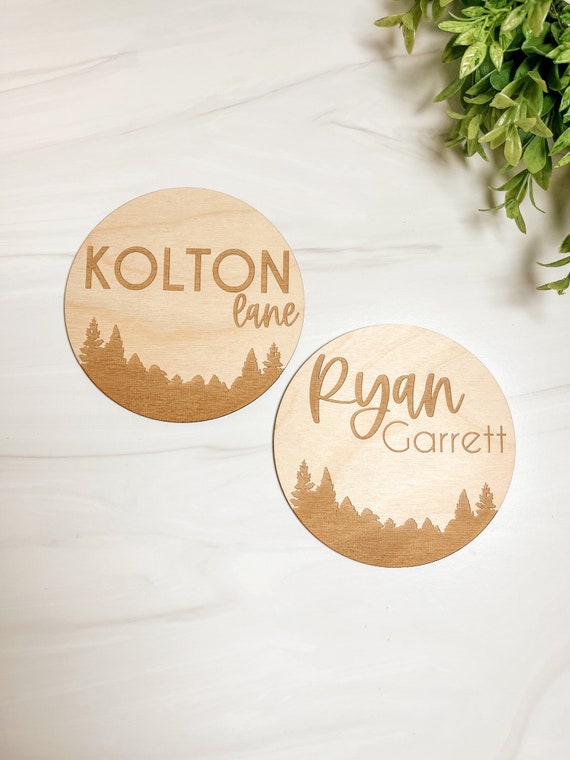 Forest Baby Name Announcement Sign Baby Name Sign for - Etsy