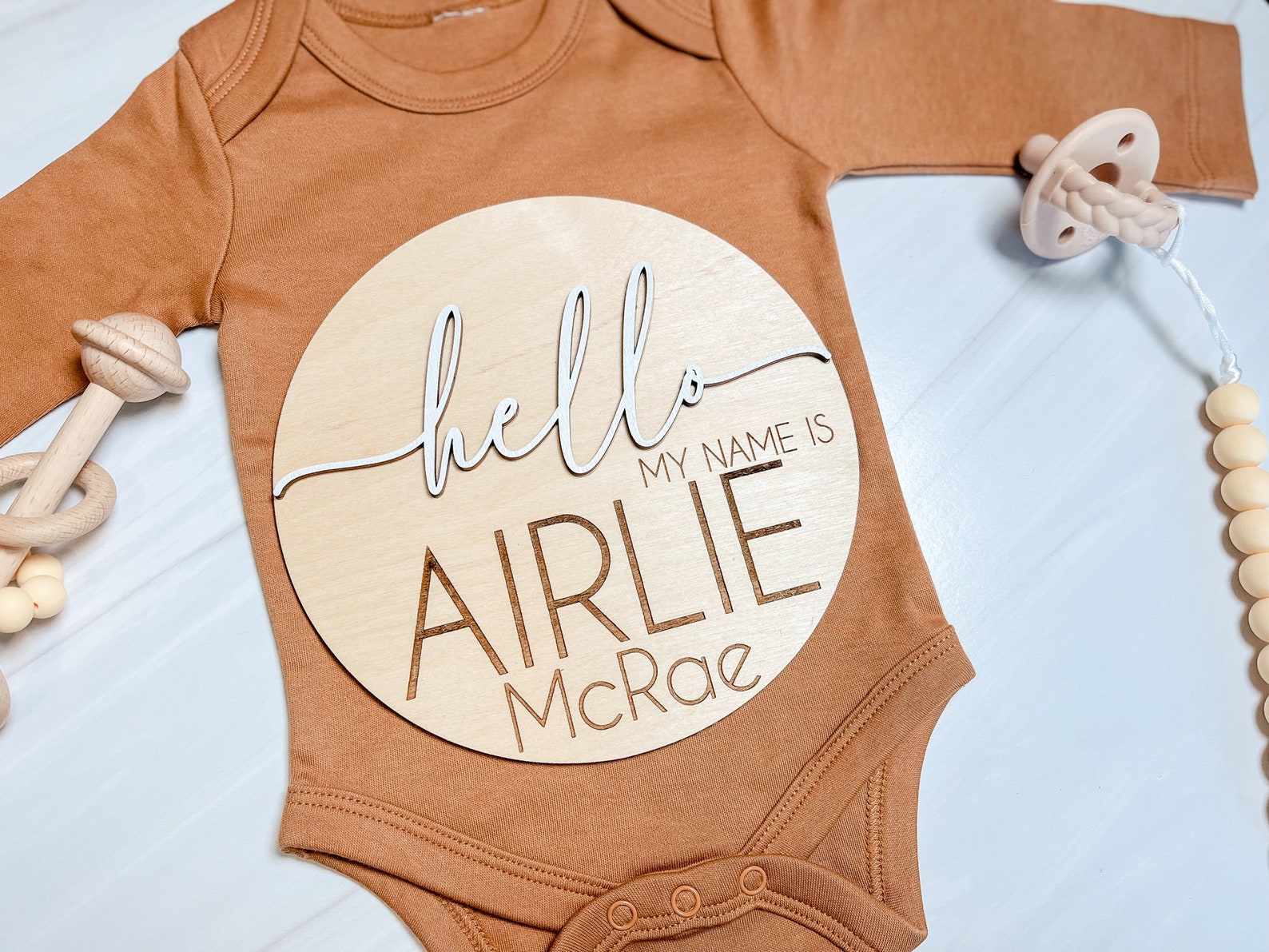 Hello My Name is Baby Name Announcement Sign baby Name Sign - Etsy