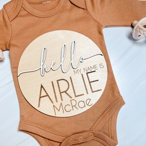 Hello My Name is Baby Name Announcement Sign baby Name Sign - Etsy