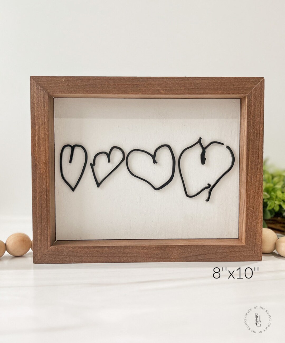 3D Hand-drawn Heart Sign | Custom Hand-drawn Sign | Custom Sign | Your ...