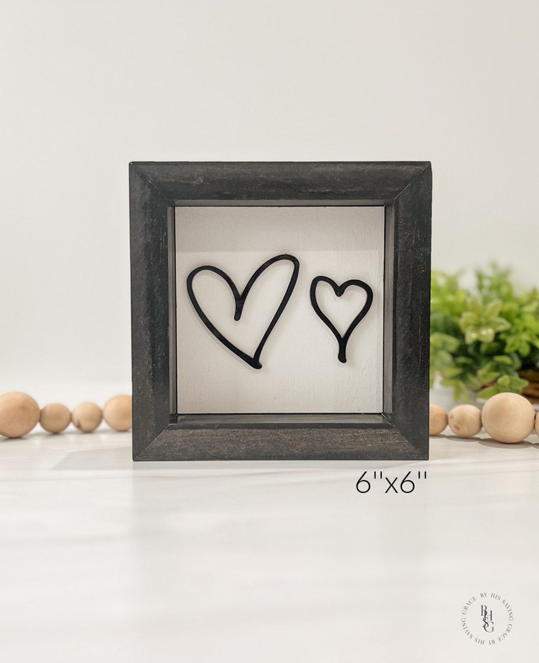 3D Hand-drawn Heart Sign Custom Hand-drawn Sign Custom Sign Your ...