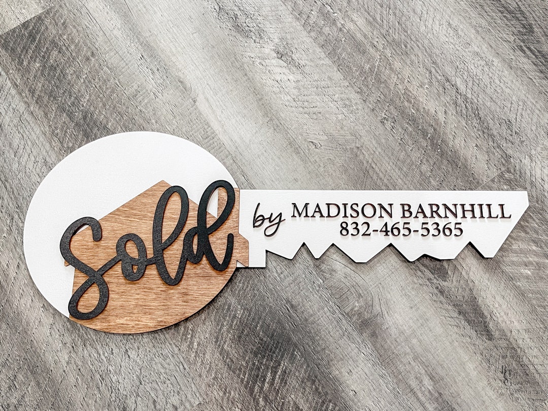 Sold Realtor Sign | Personalized Realtor Sign | Sold by Key Sign | Sold ...