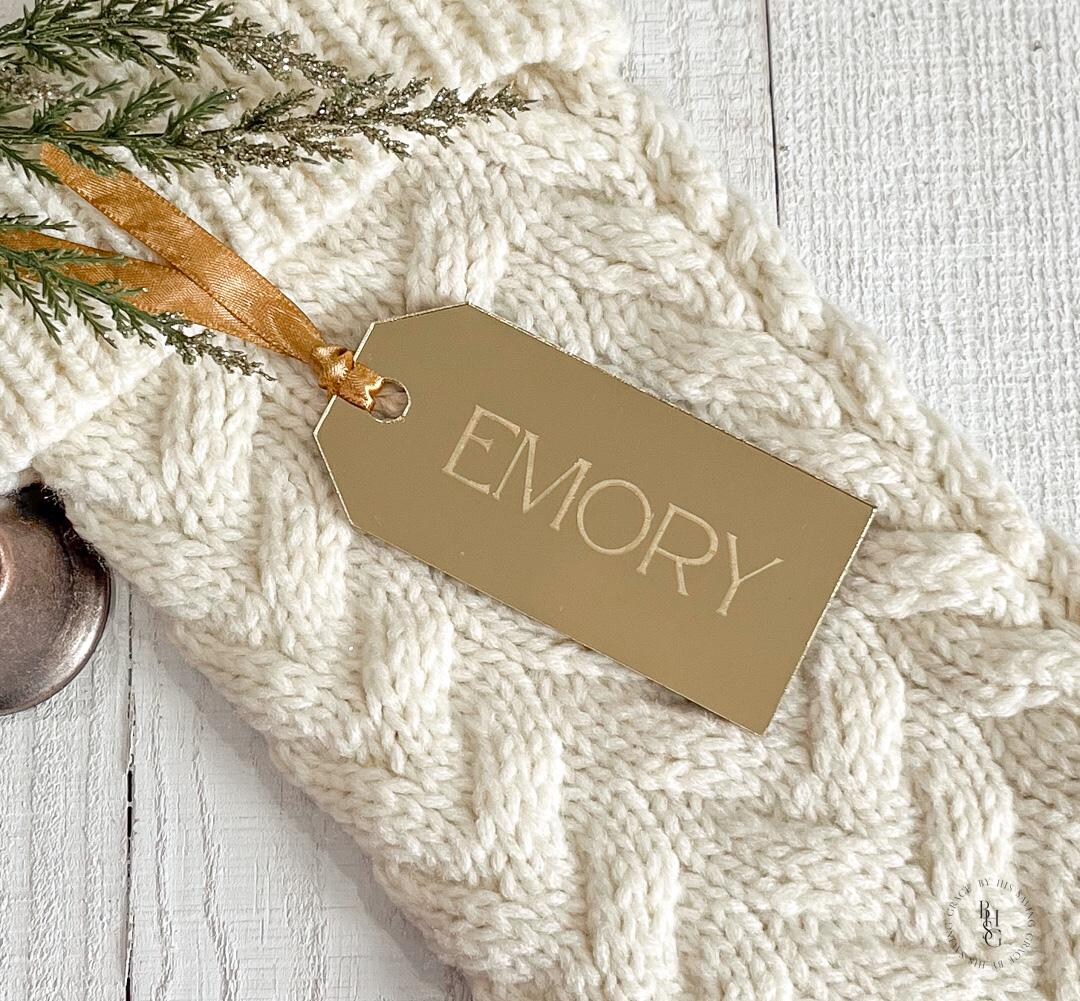 Personalized Stocking Tags | Acrylic Stocking Tags | Acrylic Gift Tag ...