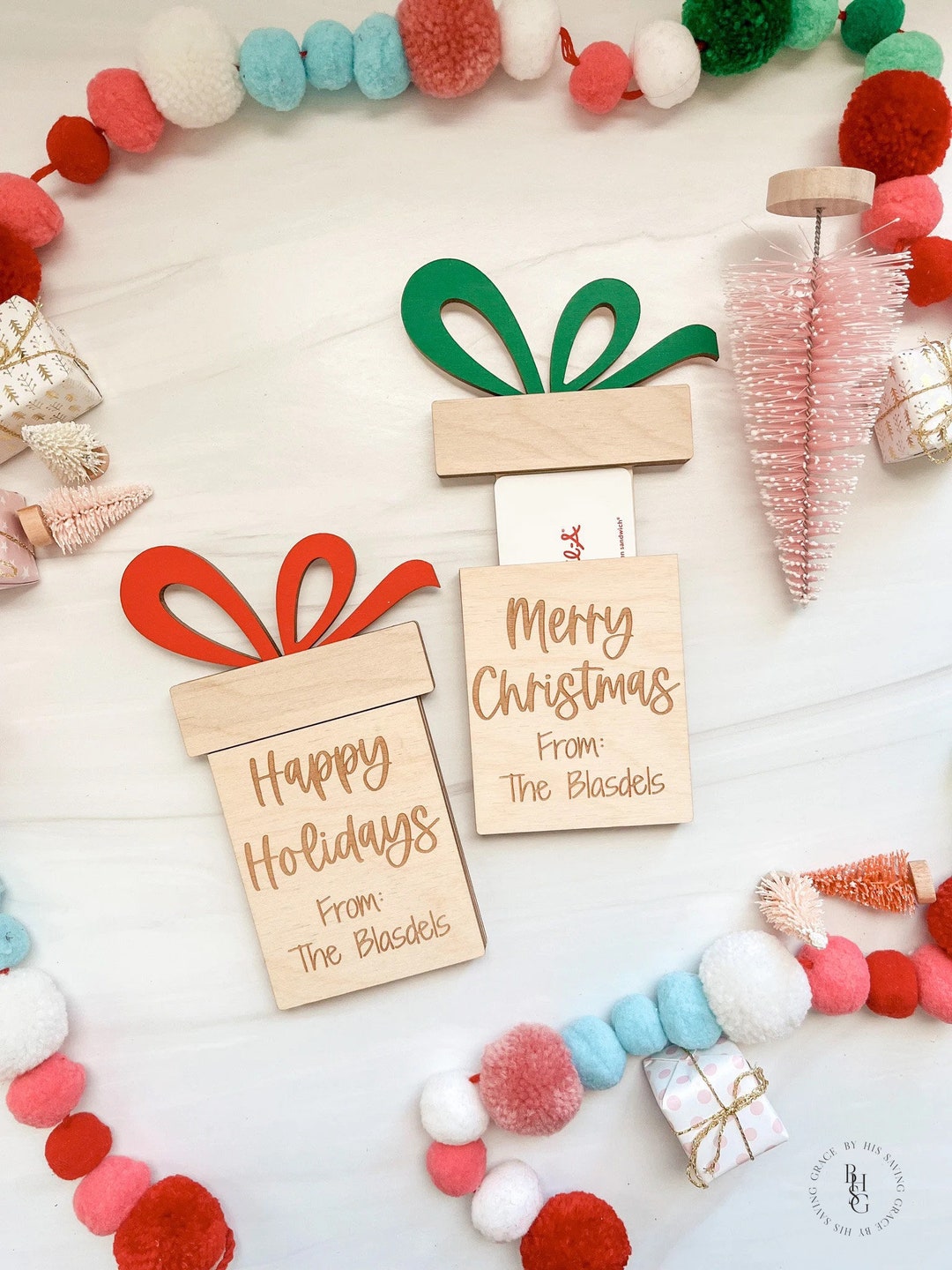 Personalized Christmas Gift Card Holder | Teacher Gifts | Gifts for ...