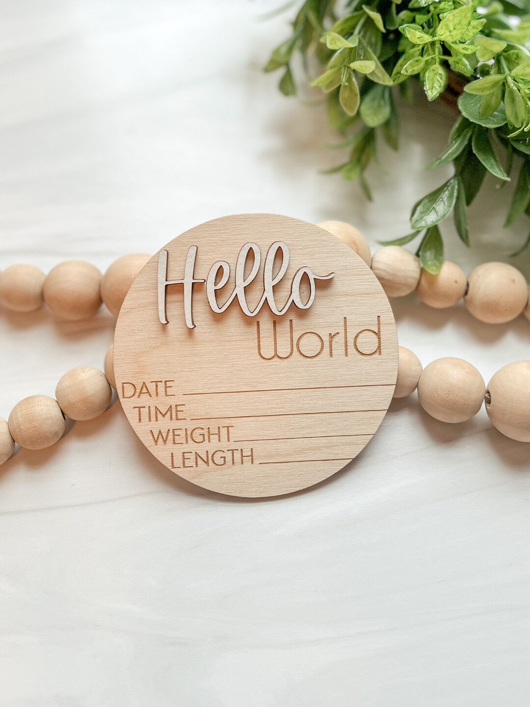 Hello World Baby Announcement Sign Baby Sign for Hospital - Etsy