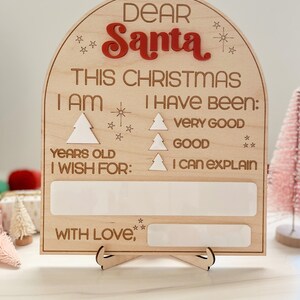 Dear Santa Letter Board Dear Santa Sign Letter to Santa - Etsy