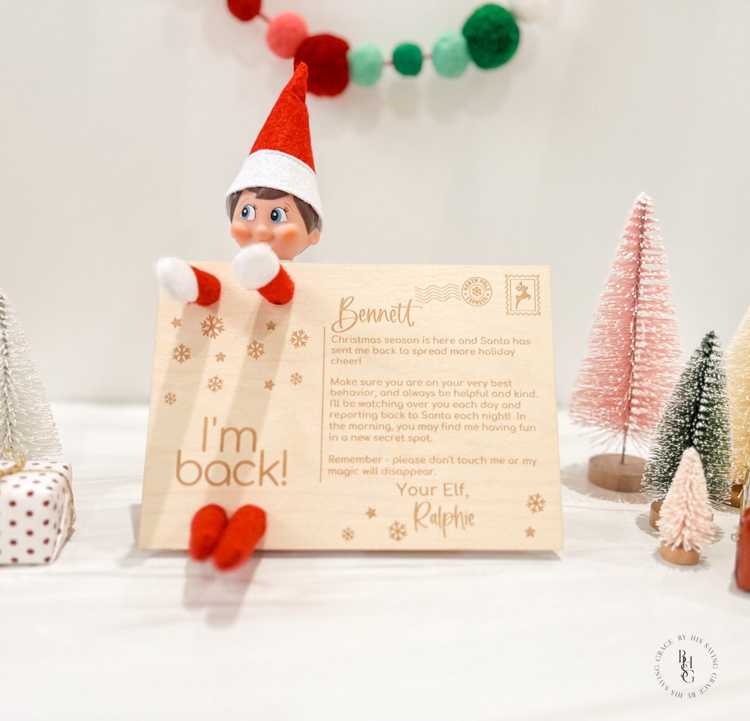 I'm Back Elf Postcard Elf Postcard Letter From Elf Postcard From Elf I ...