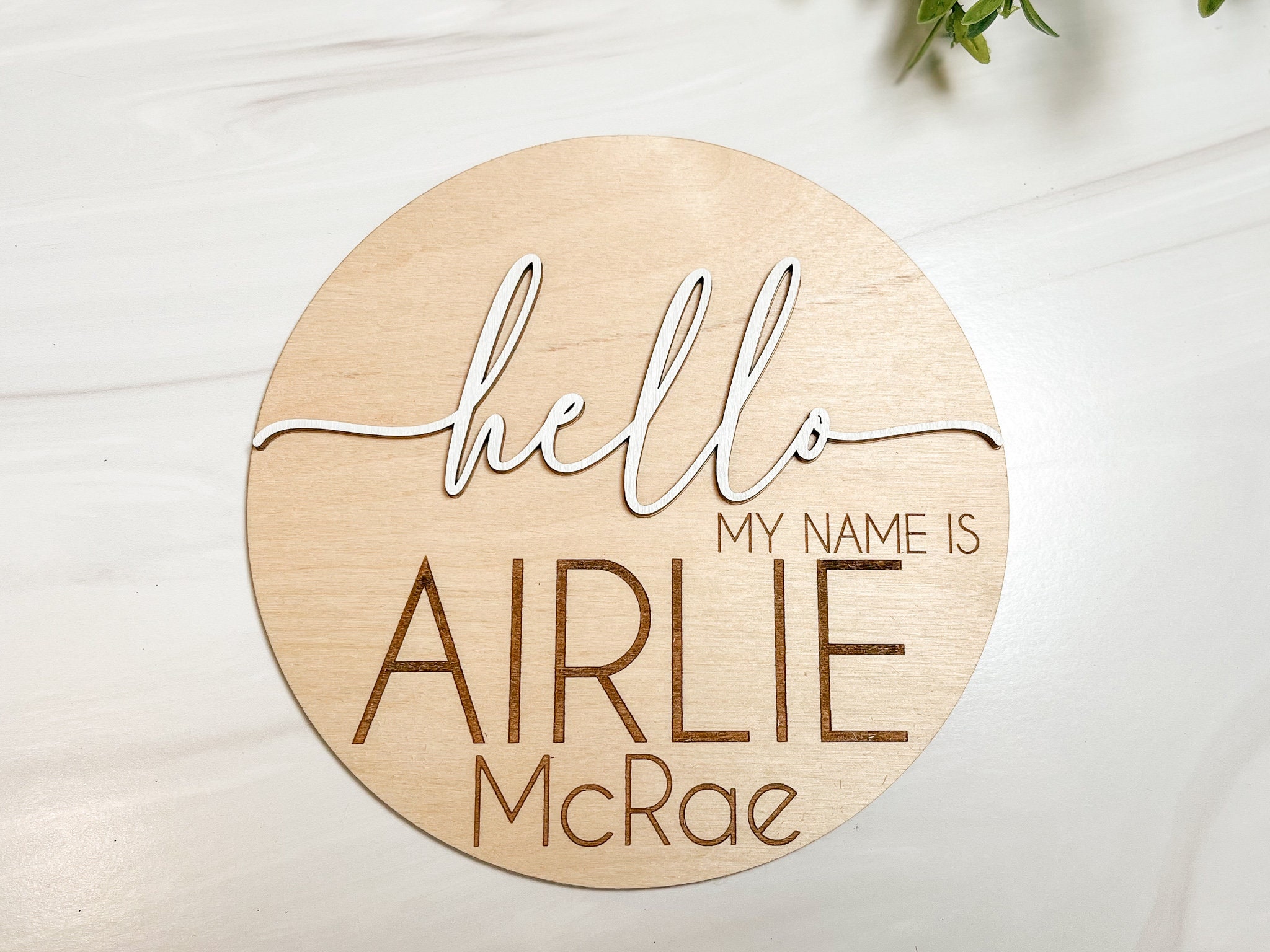 Hello My Name is Baby Name Announcement Sign baby Name Sign - Etsy