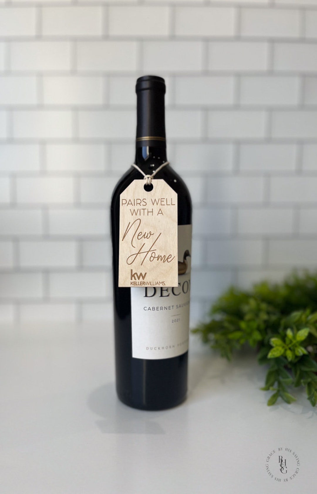 Pairs Well With A New Home Tag | Realtor Gift | Gift for Client ...