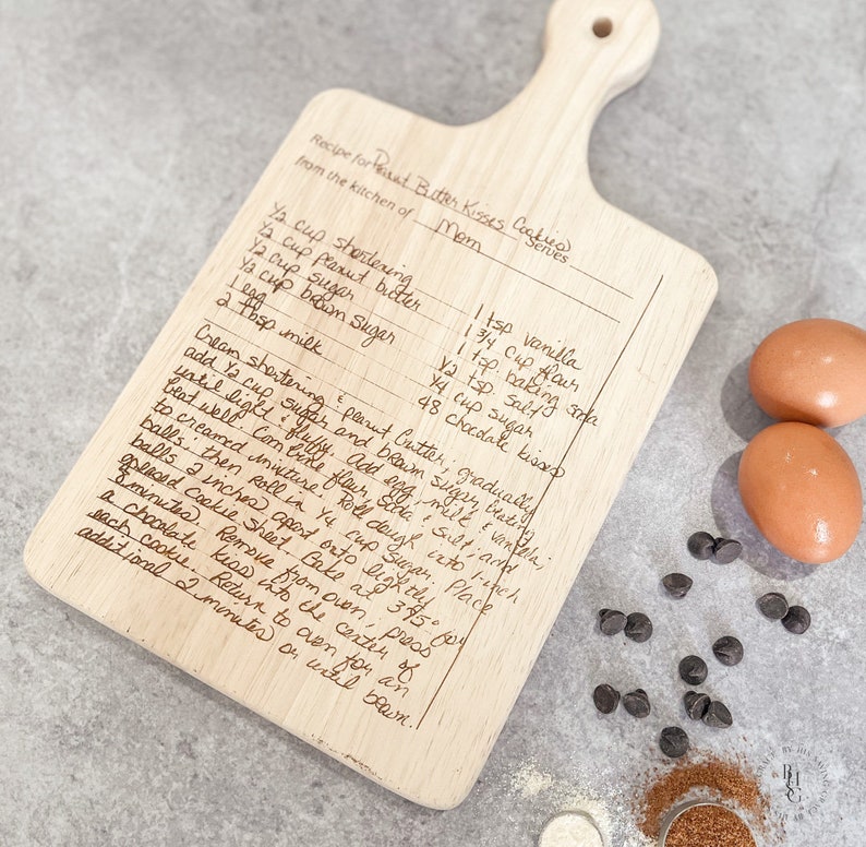 Handwritten Recipe Cutting Board | Recipe on Cutting Board | Recipe ...