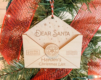 3D Letter to Santa Ornament, Personalized Christmas Ornament, Cute ...