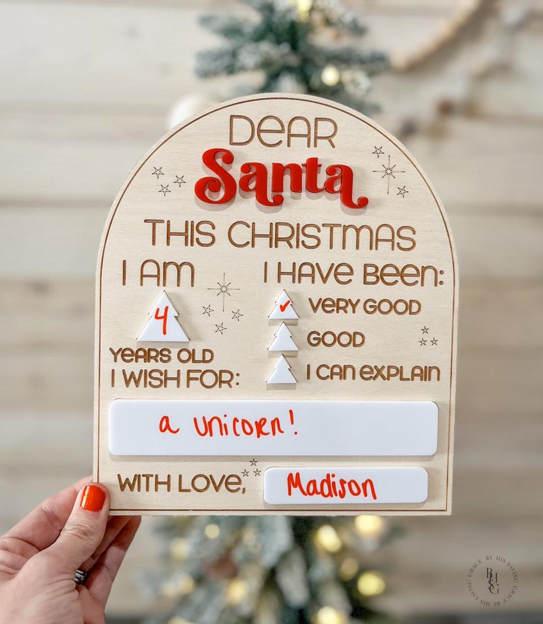 Dear Santa Letter Board | Dear Santa Sign | Letter to Santa | Reusable ...