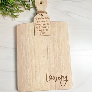 Custom Engraved Wooden Serving Board Personalized Teacher - Etsy