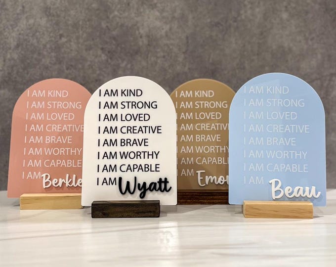 Personalized Affirmation Sign | Affirmations for Kids | Daily ...
