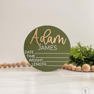 Acrylic Baby Announcement Sign With UV Printed Details | Acrylic Sign ...
