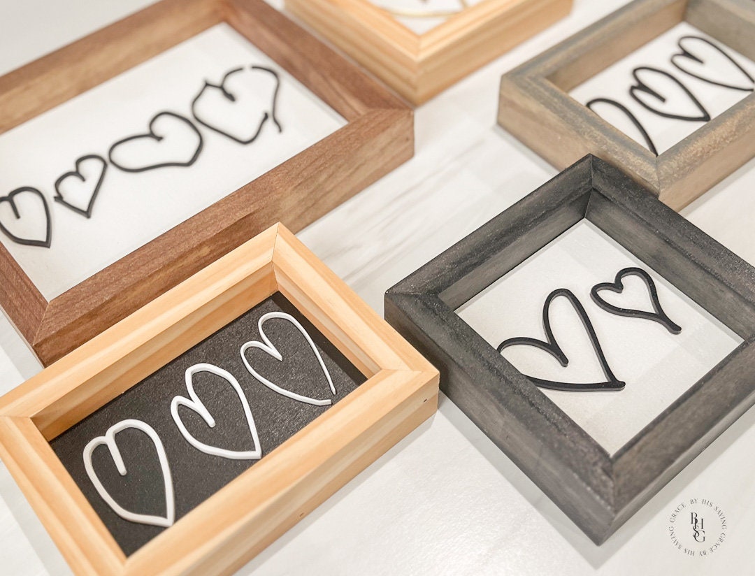 3D Hand-drawn Heart Sign | Custom Hand-drawn Sign | Custom Sign | Your ...