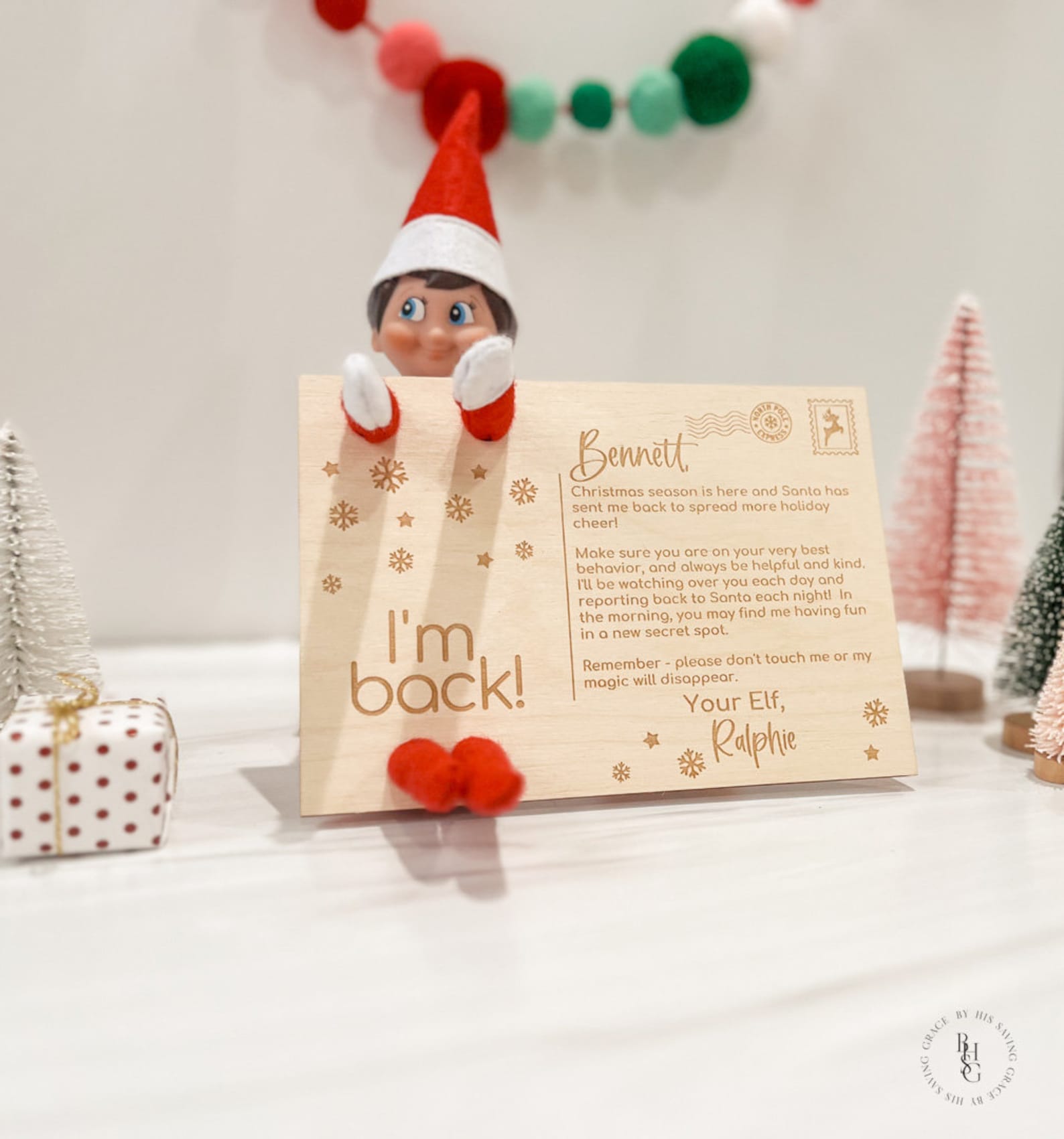 I'm Back Elf Postcard Elf Postcard Letter From Elf Postcard From Elf I ...