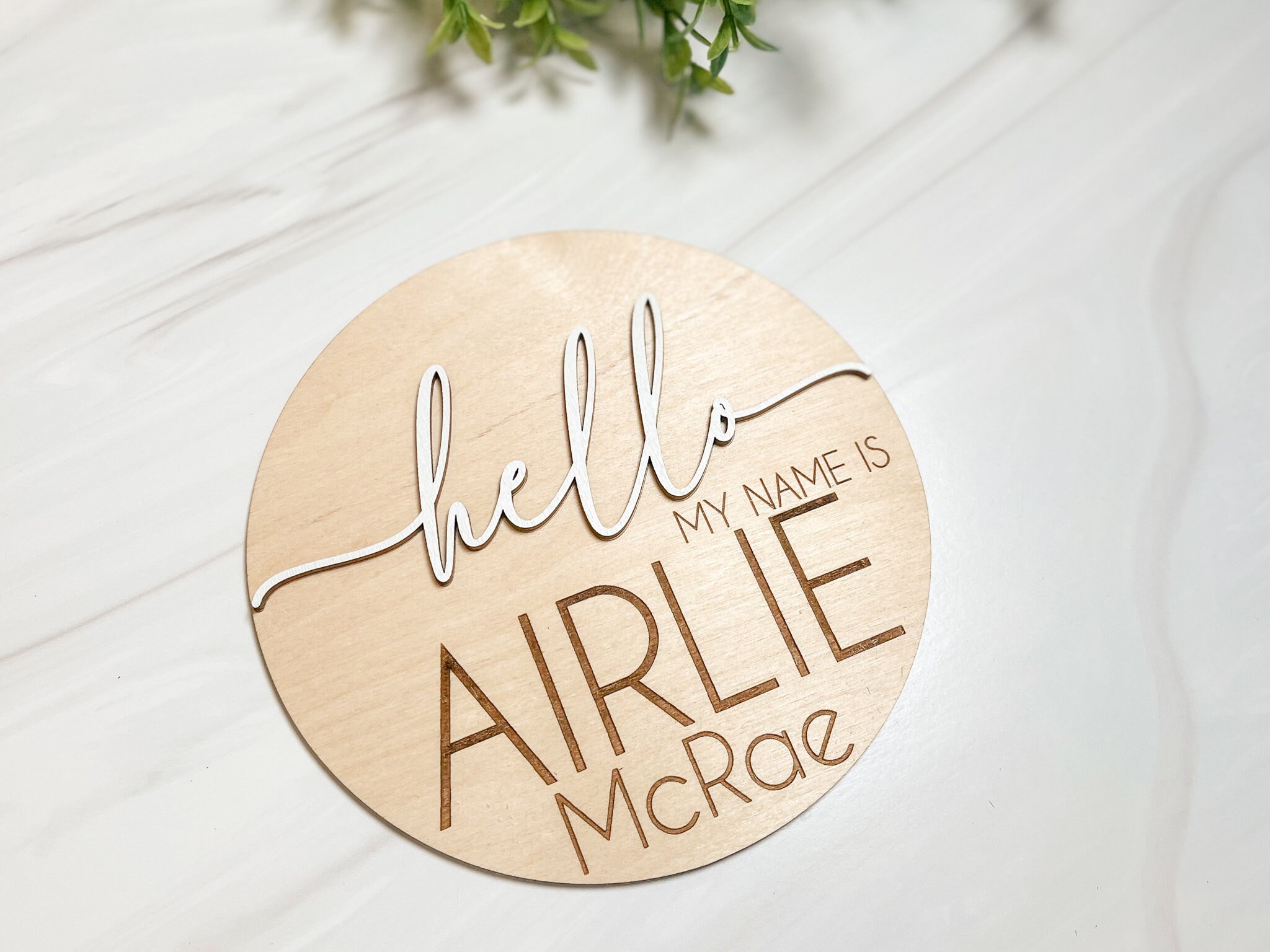 Hello My Name is Baby Name Announcement Sign baby Name Sign - Etsy