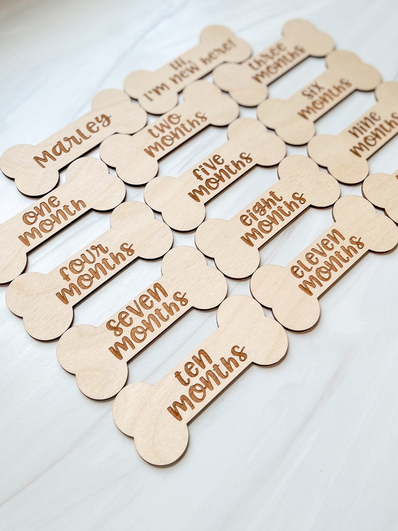 Monthly Milestone Marker for Dogs Laser Engraved New Puppy - Etsy