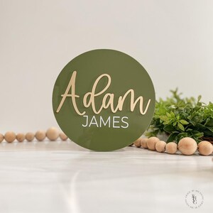 Acrylic Baby Announcement Sign With UV Printed Details | Acrylic Sign ...