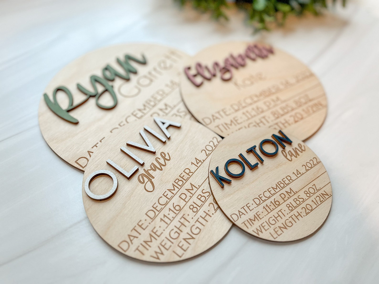 Baby Announcement Sign With Engraved Birth Stats Wood Sign - Etsy