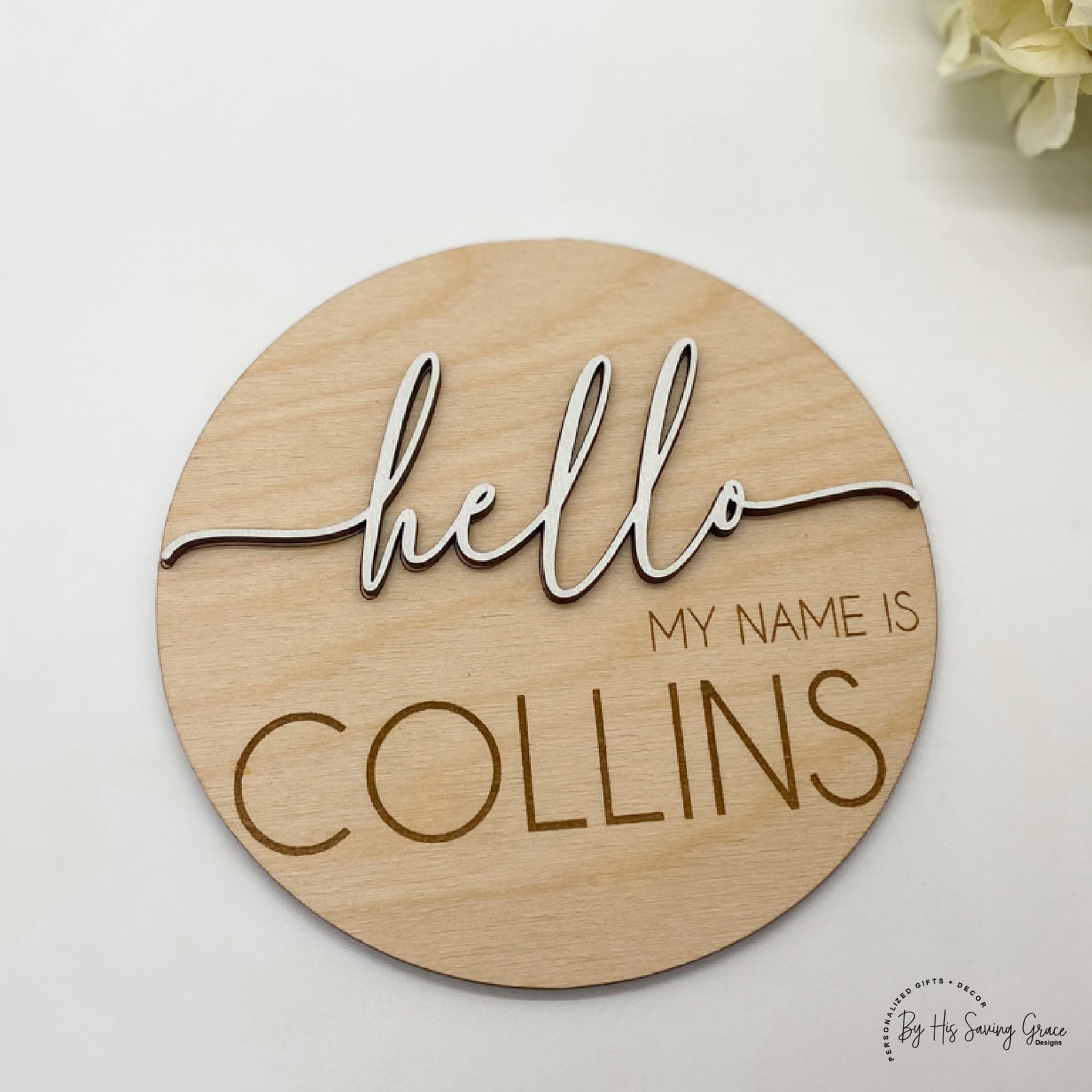 Hello My Name is Baby Name Announcement Sign baby Name Sign - Etsy