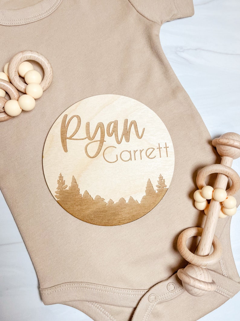 Forest Baby Name Announcement Sign Baby Name Sign for - Etsy
