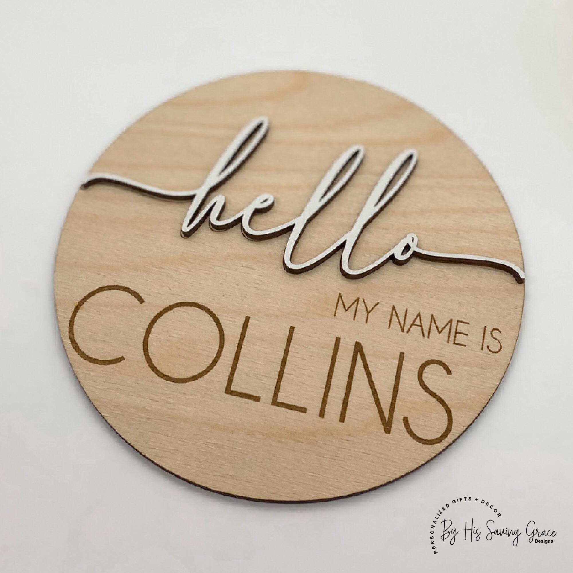 Hello My Name is Baby Name Announcement Sign baby Name Sign - Etsy