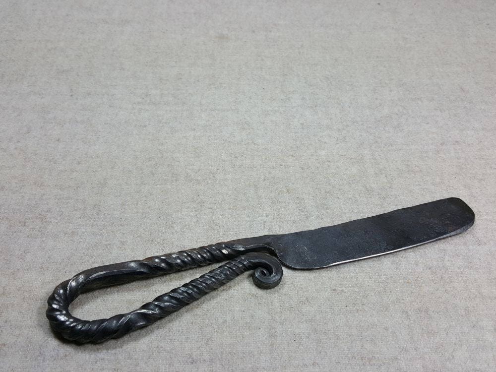 Stumpfes Messer, Buttermesser handgeschmieder, Streichmesser ...