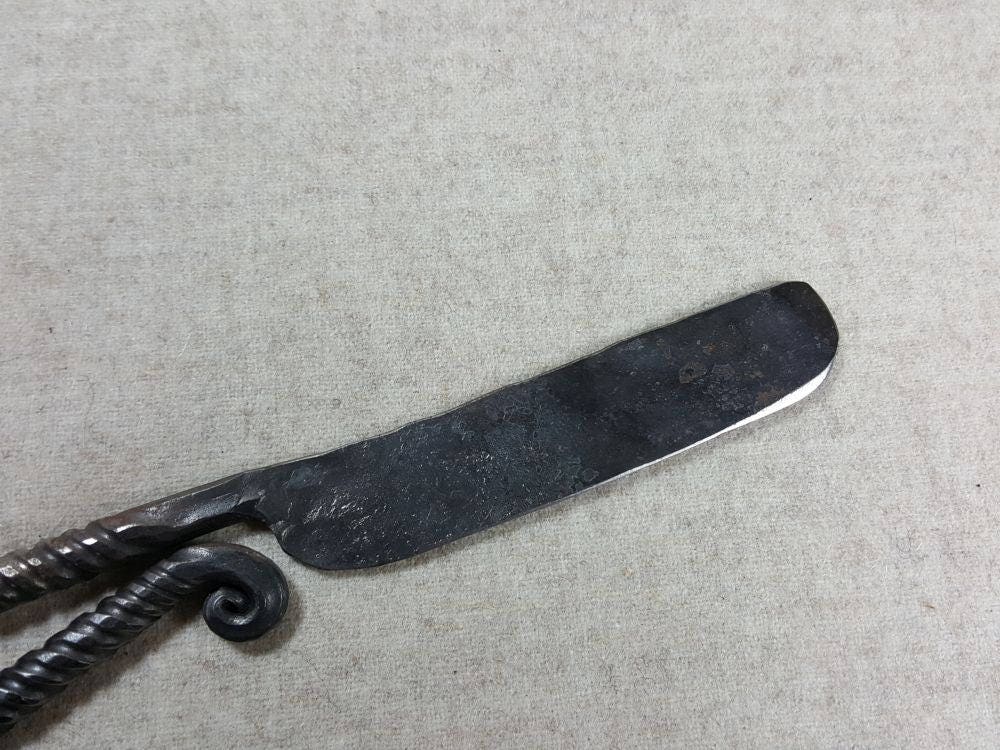Stumpfes Messer, Buttermesser handgeschmieder, Streichmesser ...