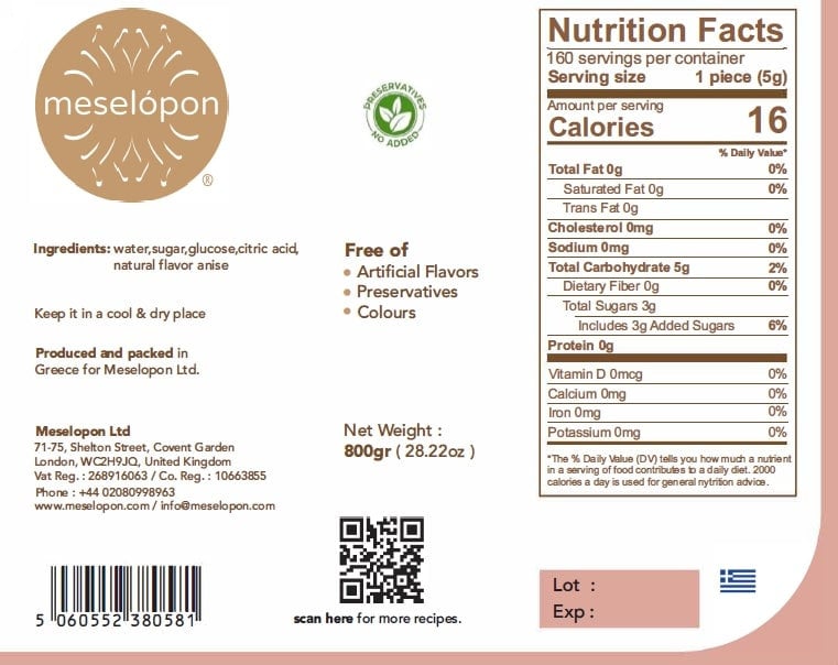 Hard Round Ouzo Candies Treat, Anise Flavor Traditional Greek Candy ...