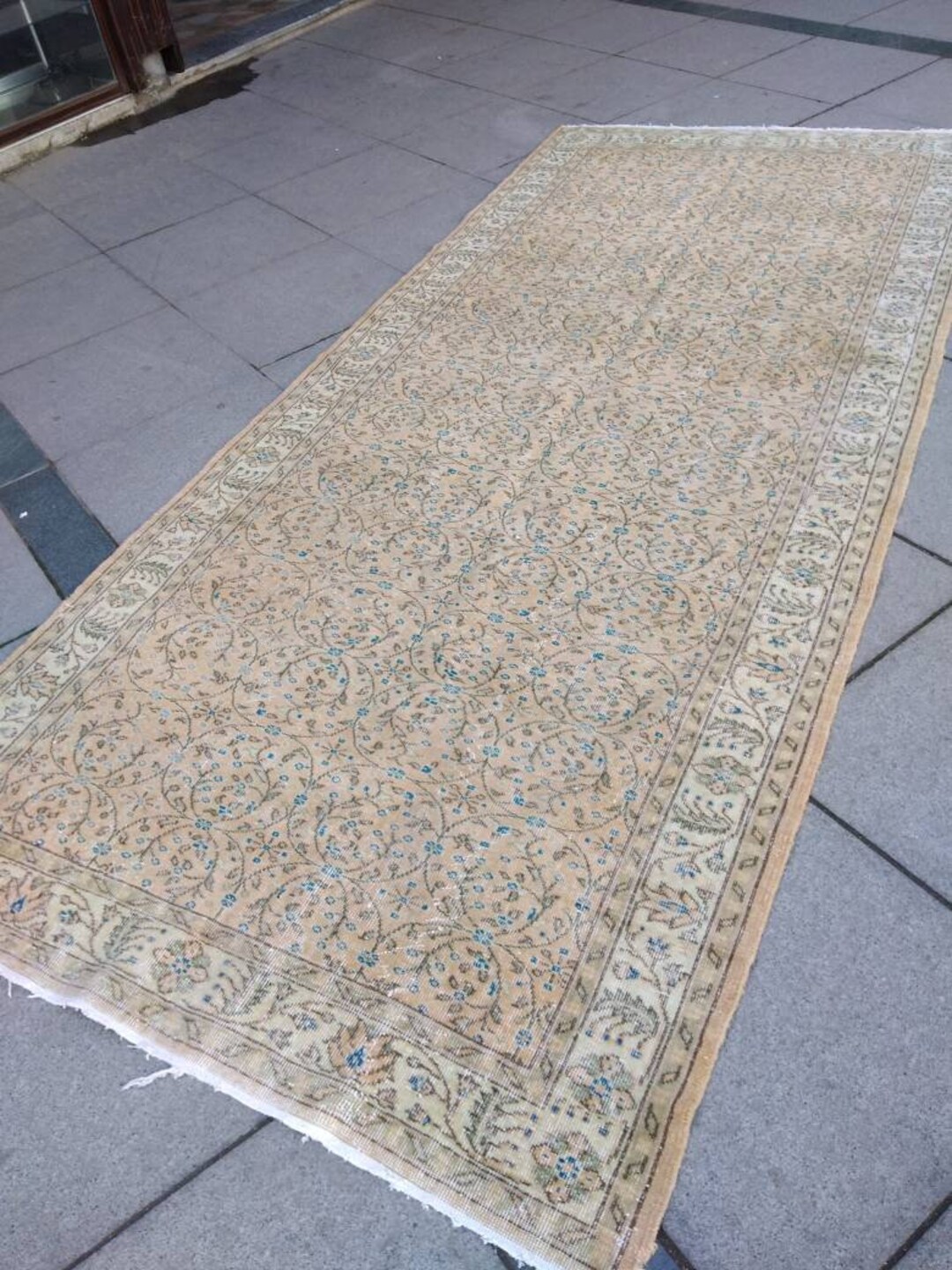Vintage Large Runner Muted Area Rug 350x156 Cm.11.48x5.11ft - Etsy