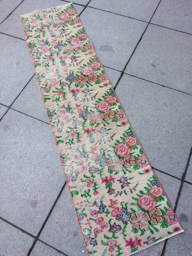 Vintage Flower Runner Gift Rug for Women Flower Small Rug Runner Rug 6 ...