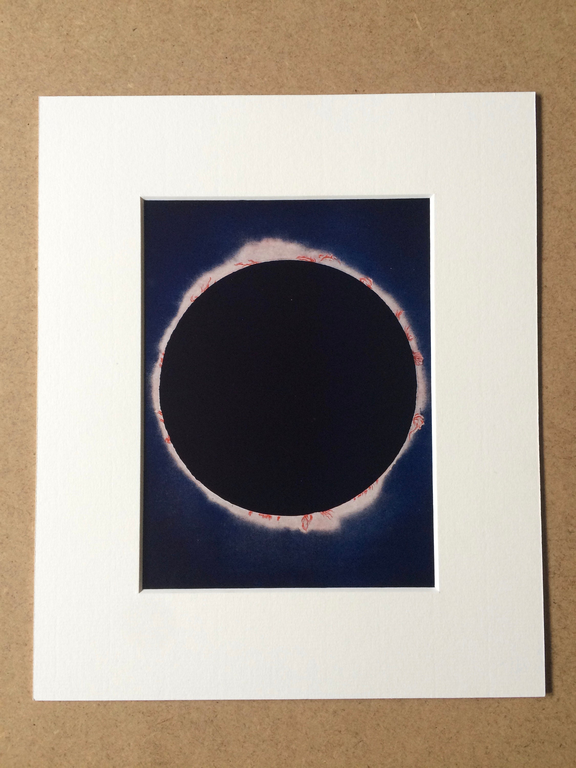 1940s Solar Eclipse Original Vintage Print - Mounted and Matted ...