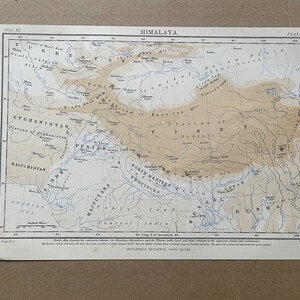 1875 Himalayas (sketch Map Showing the Connection Between the Himalaya ...