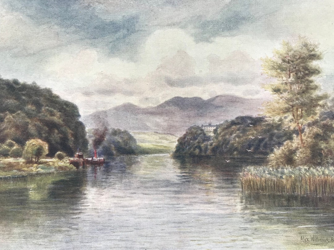 1912 the Blackwater at Dromana Original Antique Print - Etsy