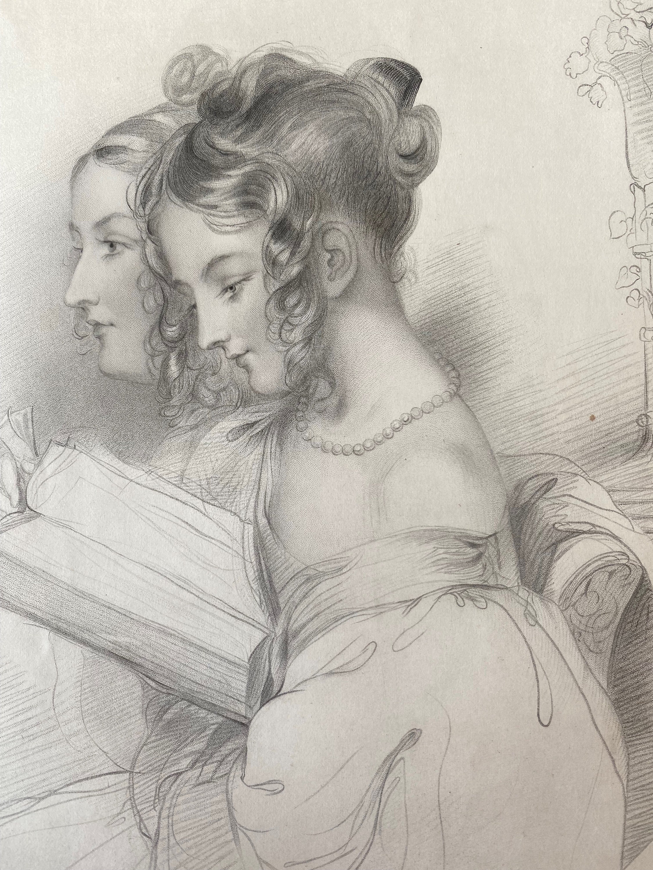 1844 The Peris of the North Original Antique Print - Engraving