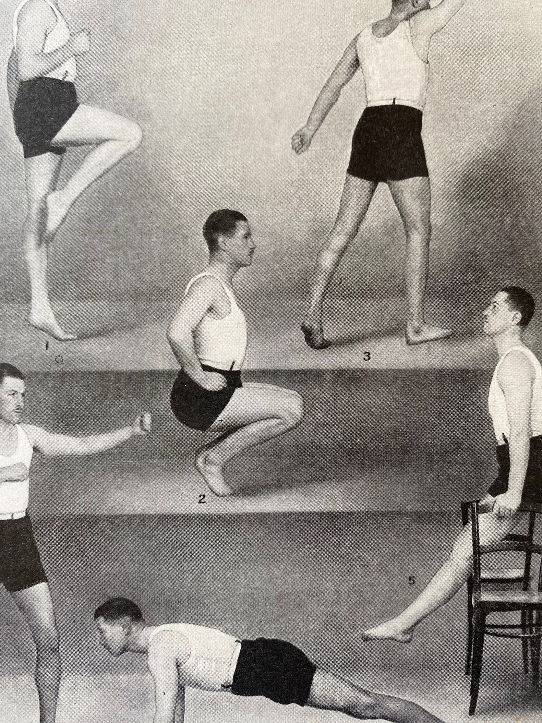 1940s Simple Exercises for Keeping Oneself Fit Original Vintage Print ...