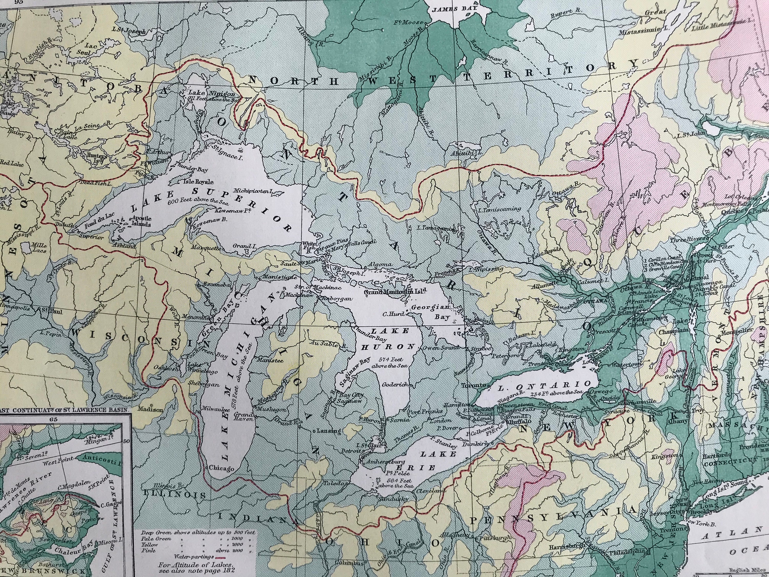 Saint Lawrence Seaway On World Map